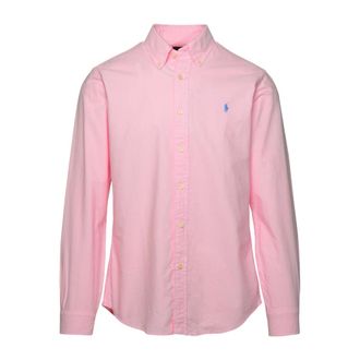 Polo Ralph Lauren Homme, Chemises, Rose, Taille: S Chemise en coton &agrave; col pointu