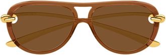Bottega Veneta Bv1418S Sonnenbrillen - - Accessories - unisex - Gelb - 58 MM
