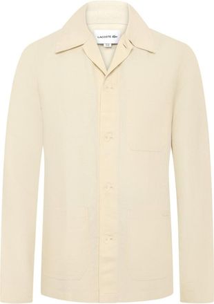 Lacoste Unifarbenes Overshirt aus einer Leinenmischung in