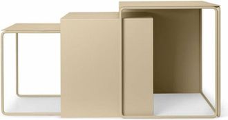 Ferm Living [GEBRAUCHT] B-Ware Ferm Living Cluster Tables 3er Set Tisch Couchtisch Beistelltisch Cashmere