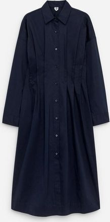 Arket Hemdkleid Mit Falten -Blau
