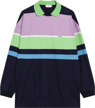 Versace Femme, Sweatshirts et sweats &agrave; capuche, Multicolore, Taille: 38 FR SweaT-shirt en coton &agrave; rayures