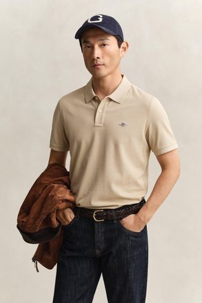 GANT Herren Regular Fit Shield Piqu&eacute; Poloshirt (XXXL) OAT BEIGE