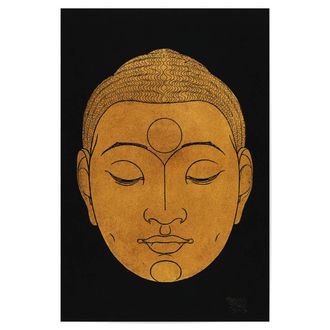 artboxONE Poster 45x30 cm Reise Stolk - Buddha hochwertiger Design Kunstdruck - Bild Buddha Buddha Buddhismus