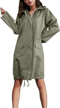 Generic Vestes de Randonn&eacute;e Anti-Pluie Femme, Veste de Pluie pour Femme avec Capuche Coupe-Vent L&eacute;ger &agrave; Manches Longues Zip Up Cordon Imperm&eacute;able avec Poches
