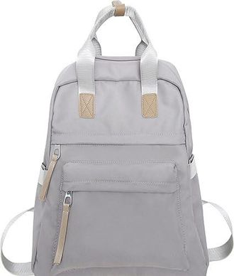 Generic Sac &agrave; dos d&eacute;tudiant de couleur unie, sac &agrave; dos polyvalent, sac de voyage de grande capacit&eacute;, sacs &agrave; dos universitaires, gris, taille unique