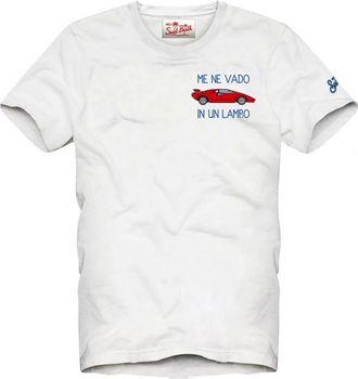 MC2 Saint Barth Homme, Tops, Blanc, Taille: M T-shirt Lambo &agrave; motifs