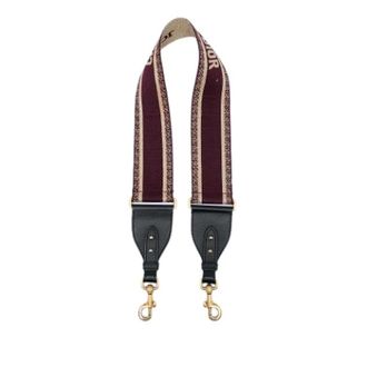 Dior Pre-owned Bestickter Canvas Gurt - - Pre-owned - Damen - Rot - ONE SIZE