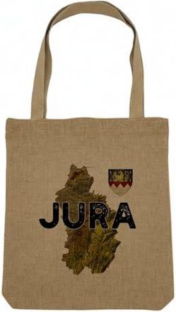 Fabulous Sac Shopping Tote Bag Aspect Lin - Jura 39 Departement Lons Carte Ancienne Franche Comt&eacute; - Sac de Courses Toile Epaisse 360g Beige Naturel Cabas Port&eacute;