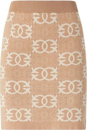 Pinko Pinko, Femme, Jupes, Beige, Taille: 40 FR Bang Bang Minigonna