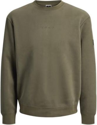 Jack & Jones Jcopoint Sweat Badge Crew Neck BF col Rond, Grape Leaf, L Homme