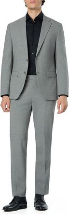 Daniel Hechter Herren Anzug grau Schurwoll-Stretch