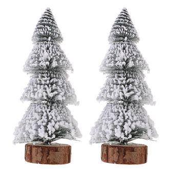 Cabilock 2St&uuml;ck Weihnachtsbaum Mini K&uuml;nstlicher 20cm Miniatur Tannenbaum Gr&uuml;n Klein Miniatur Tanne Mini Weihnachts Baum Dekoration Geschenk Tischdeko, DIY, Sch