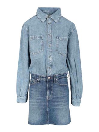 7 For All Mankind Chemise - Bleu
