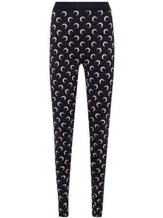 Marine Serre Mesh Flock Tights Moonogram