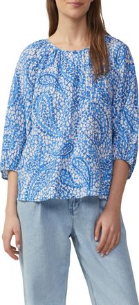 s.Oliver Strukturierte Relaxed-Fit-Bluse mit Raffungen und Raglanärmeln