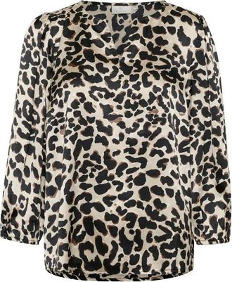Kaffe Femme, Blouses et Chemises, Brun, Taille: 40 FR KAjemma Puff Sleeve Print Blouse
