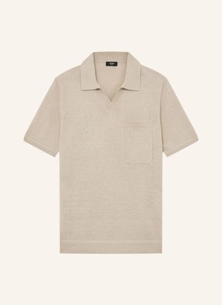 Reiss Reiss Strick-Poloshirt Fairmont beige