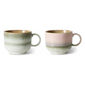 HKliving Tasses en gr&egrave;s - Set de 2 HKliving