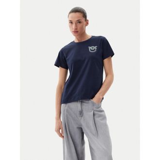 Pinko T-Shirt Nambrone 103320 A2G7 Dunkelblau Regular Fit