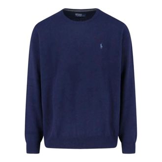 Ralph Lauren Logo Wool Sweater - - Knitwear - Herren - Blau - L