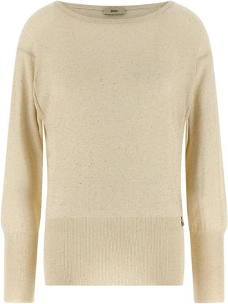 Herno Femme, Pulls, Beige, Taille: 38 FR Pull avec application de sequins