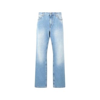 Roberto Cavalli Homme, Jeans, Bleu, Taille: W34 Jean en denim d&eacute;lav&eacute; avec d&eacute;tails