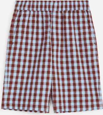 Arket Seersucker-Shorts -Blau