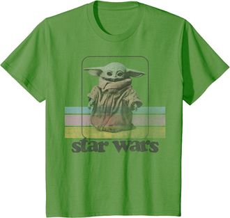 Star Wars Mandalorian The Child Standing Retro T-Shirt