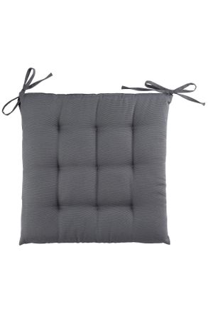 Boxxx Sitzkissen Lena, Grau, Textil, Uni, F&uuml;llung: Schaumstoff, Vlies,Schaumstoff, Vlies, quadratisch, 40x40 cm, formstabil, mittels B&auml;ndern zu befestigen, 