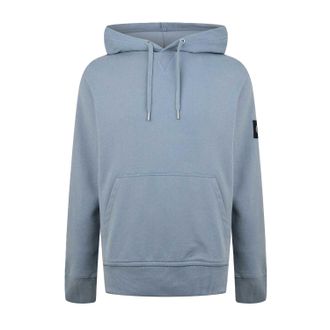 Calvin Klein Kapuzenpullover f&uuml;r Herren, Abzeichen (Bew&ouml;lkt Grau)