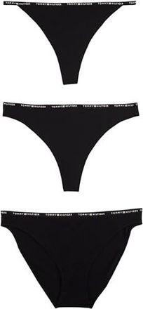 Tommy Hilfiger 3 Pack Multi Shape Bottom Uw0uw057560v2001 Autres sous-vêtements, Purple (Black/Black/Black), XS Femme