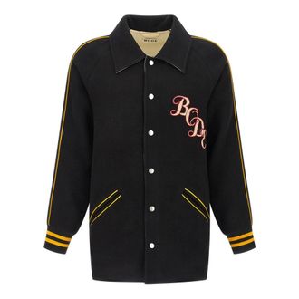 Bode Monogram Snap Reversible Felt and Satin Jacket - - Jackets - Herren - Schwarzk - M