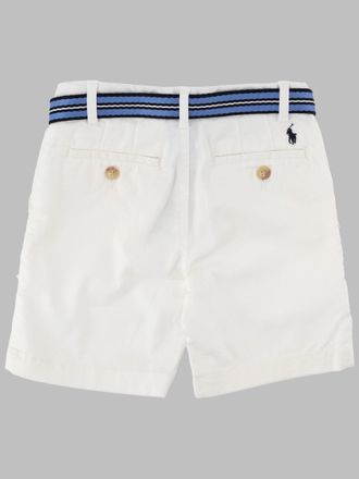 Polo Ralph Lauren Flat-Front Cotton Shorts - White