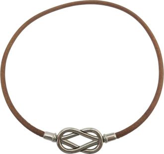 Herm&egrave;s Armband - NEUE HERMES ATAME HALSKETTE 38 CM ODER DOPPELT TOU - Gr. ONESIZE - in Braun - f&uuml;r Damen