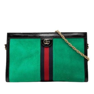 Gucci Sac bandouli&egrave;re Ophidia Pre-owned - Femme - Pre-owned - Vert - Taille: ONE Size
