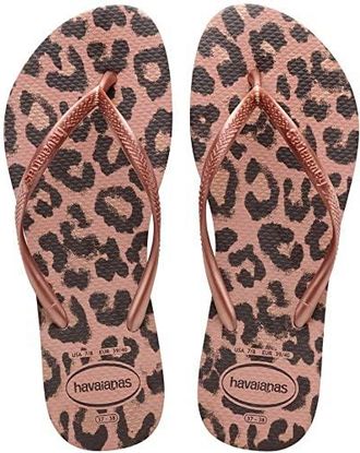 Havaianas Fille Slim Animals Tongs Femme, Rose, 33/34 EU