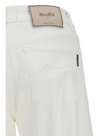 Moorer Mens Jeans Milton-15 White Cotton