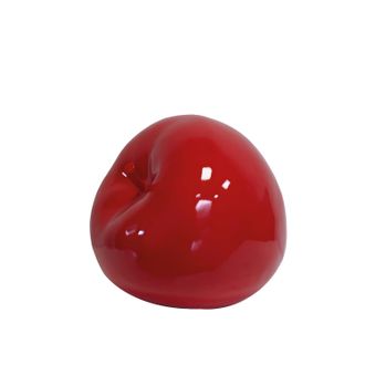 Gilde Skulptur Apple aus Kunstharz - gl&auml;nzend - roter Apfel - Durchmesser 36cm - Dekoapfel