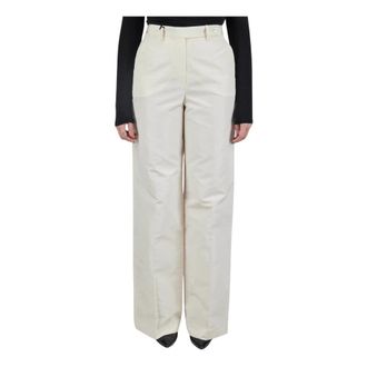 Kiton Weite Seidenhose - - Trousers - Damen - Wei&szlig; - S
