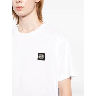 Stone Island Crew Neck Cotton T-Shirt - White