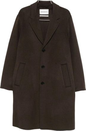 Amaranto manteau à simple boutonnage - Marron