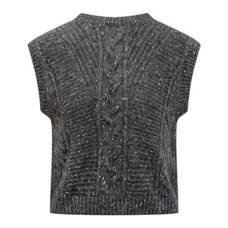 Max Mara Tirsi Gilet - - Knitwear - Damen - Grau - L