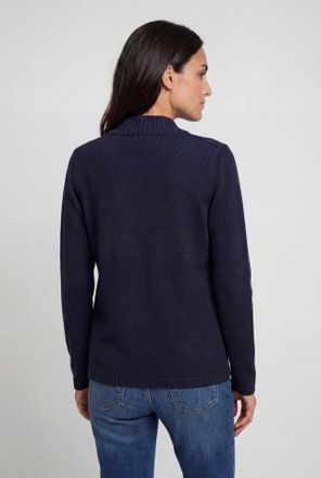 Olsen Cardigan mit Strukturstrick und Rei&szlig;verschluss Weiche Strickjacke