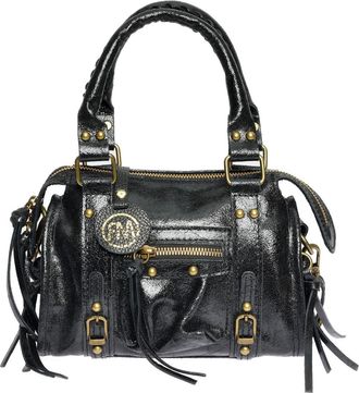 Roberta M Schwarz Rindsledertasche