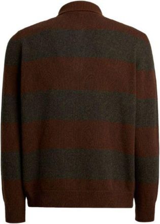 Etro Striped Wool Polo Sweater - Brown