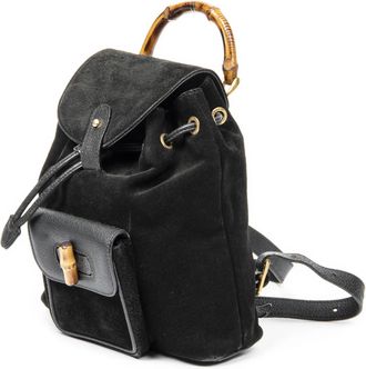 Gucci Crossbody Bags - Mini Bamboo Backpack - Gr. unisize - in Schwarz - f&uuml;r Damen