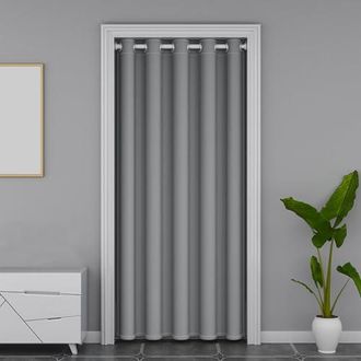 ICEGREY Rideaux Occultants Isolation Thermique Rideaux à oeillets Phonique Anti Bruit Rideau de Porte Interieur, Séparation de Pièce Rideau pour Salon et Cuis