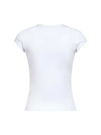 Diesel Womens T-Shirt T-Angie-Od White Cotton T-Shirts & Jerseys