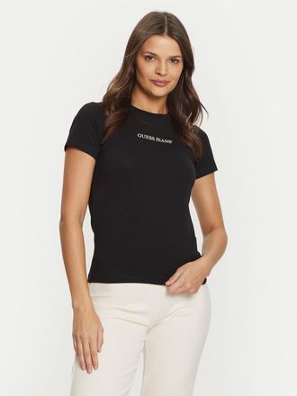 Guess T-Shirt W4YI01 J1314 Schwarz Regular Fit